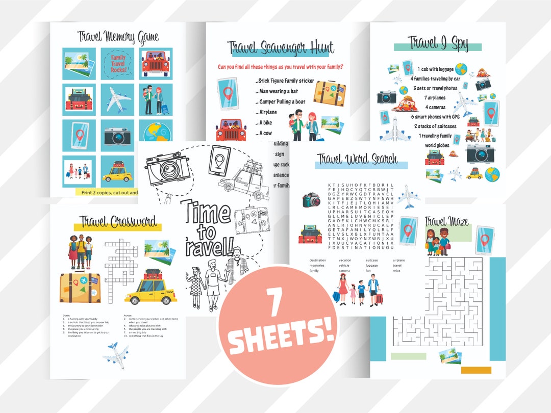 Printable Travel Activity Kit | I Spy Travel Game | Vehicle Theme ...