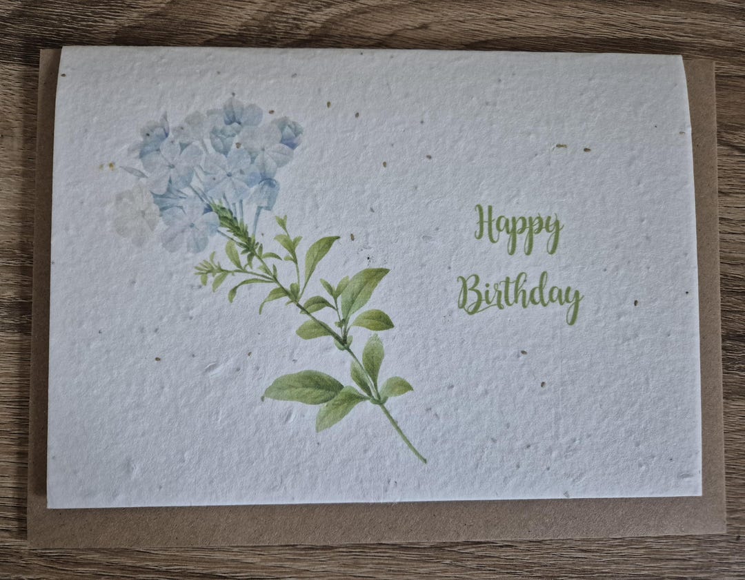 Plantable Birthday Wildflower Seed Card, Plantable Seed Card, Wild ...