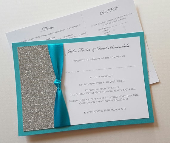 Invitaciones De Boda Occidentales En Turquesa Invitacion De 15 Años