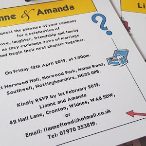 Monopoly Theme Wedding Invitation, Board Game Wedding Theme, Board Game ...