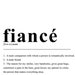 Fiance Definition Print, A4 Print, Gift for Him, Partner, Design ...