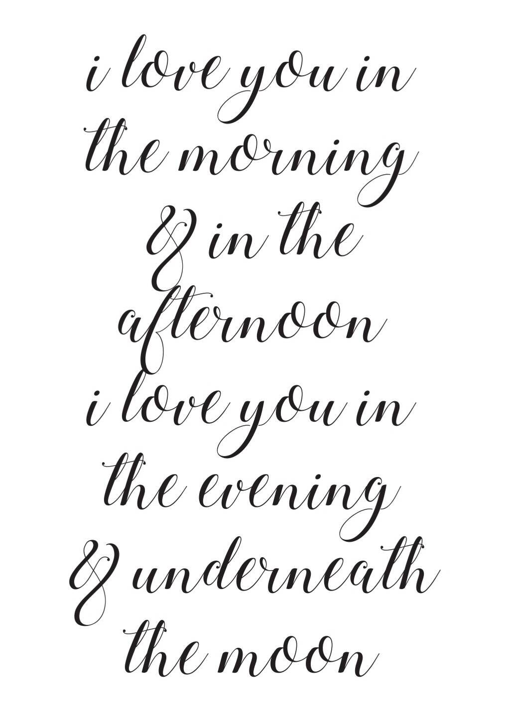 I Love You in the Morning Print, Gift for Him, Gift for Her, Husband ...