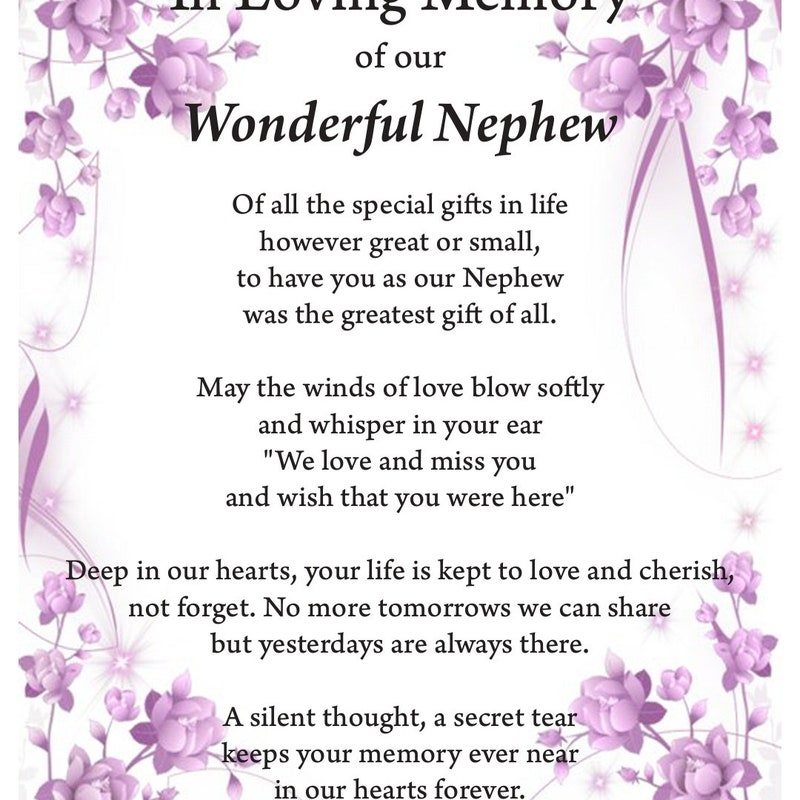 In Memory Poem - Etsy