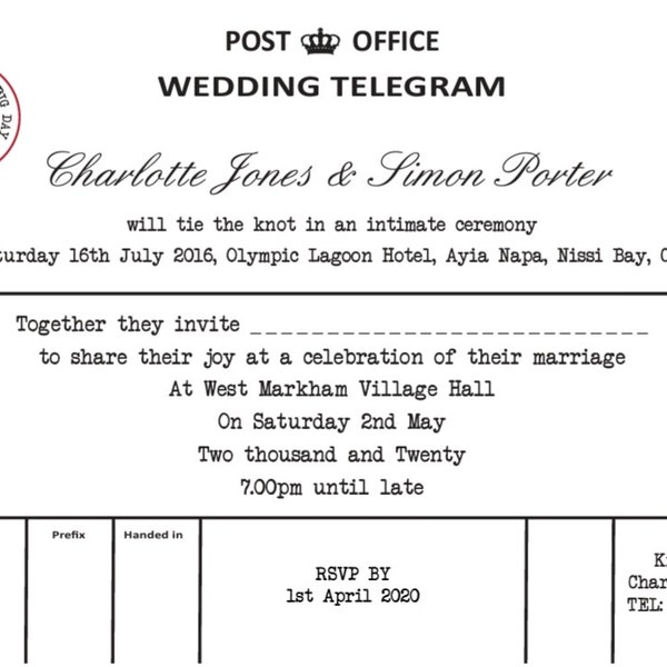 Telegram Invitation - Etsy