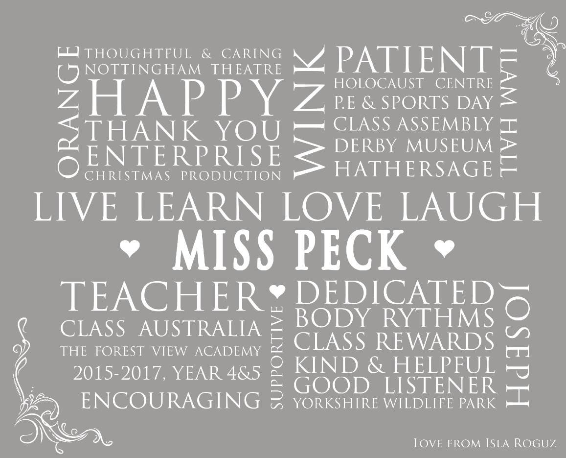 Teacher Gift Teacher Present Teacher Keepsake Gift Teacher - Etsy