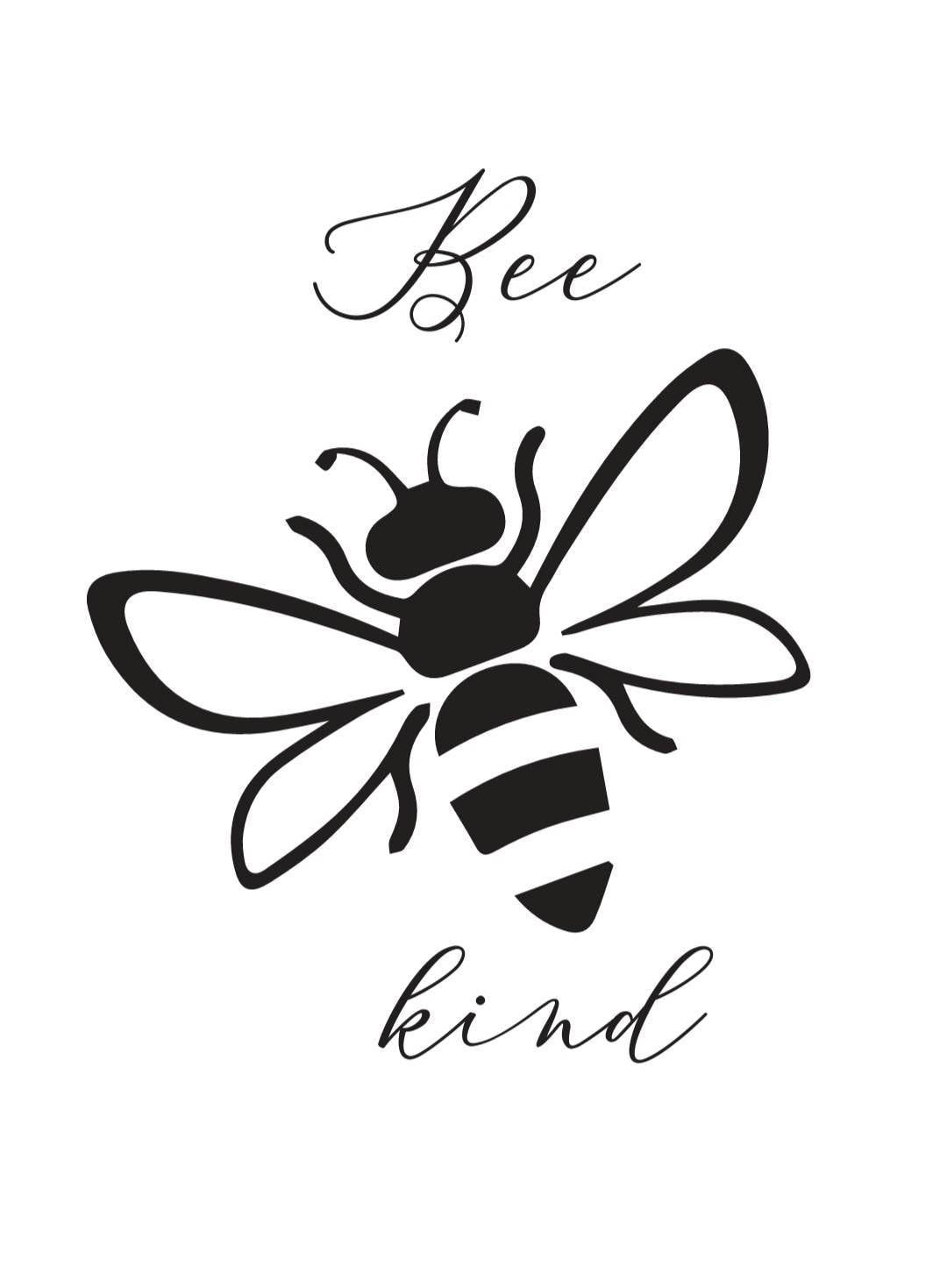 Bee Kind A4 Print, Bee, Bumble Bee, Kind, Quote, Happy, Picture, Print ...