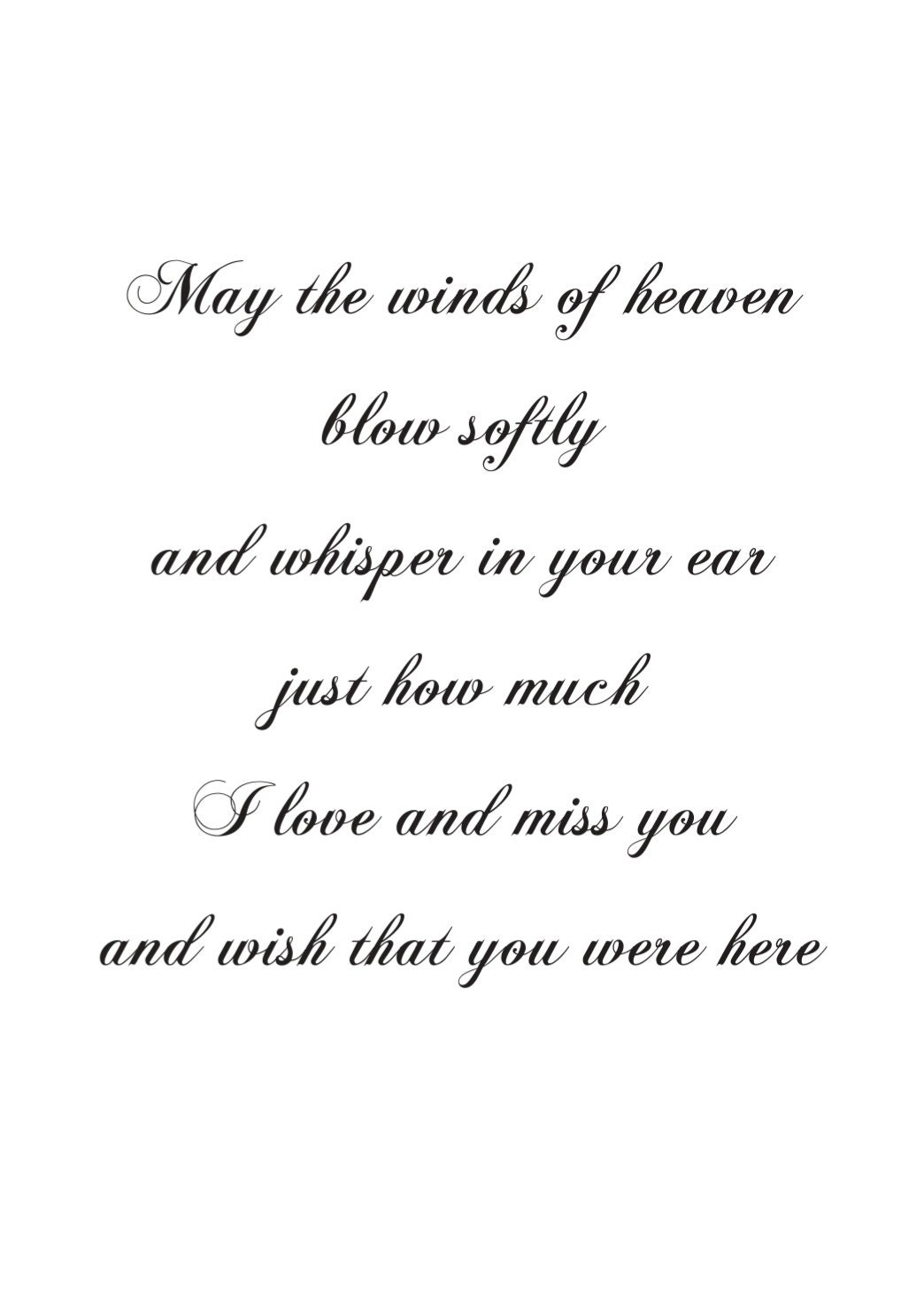 May the Winds of Heaven Print, Memorial Print, Digital Print, Digital ...