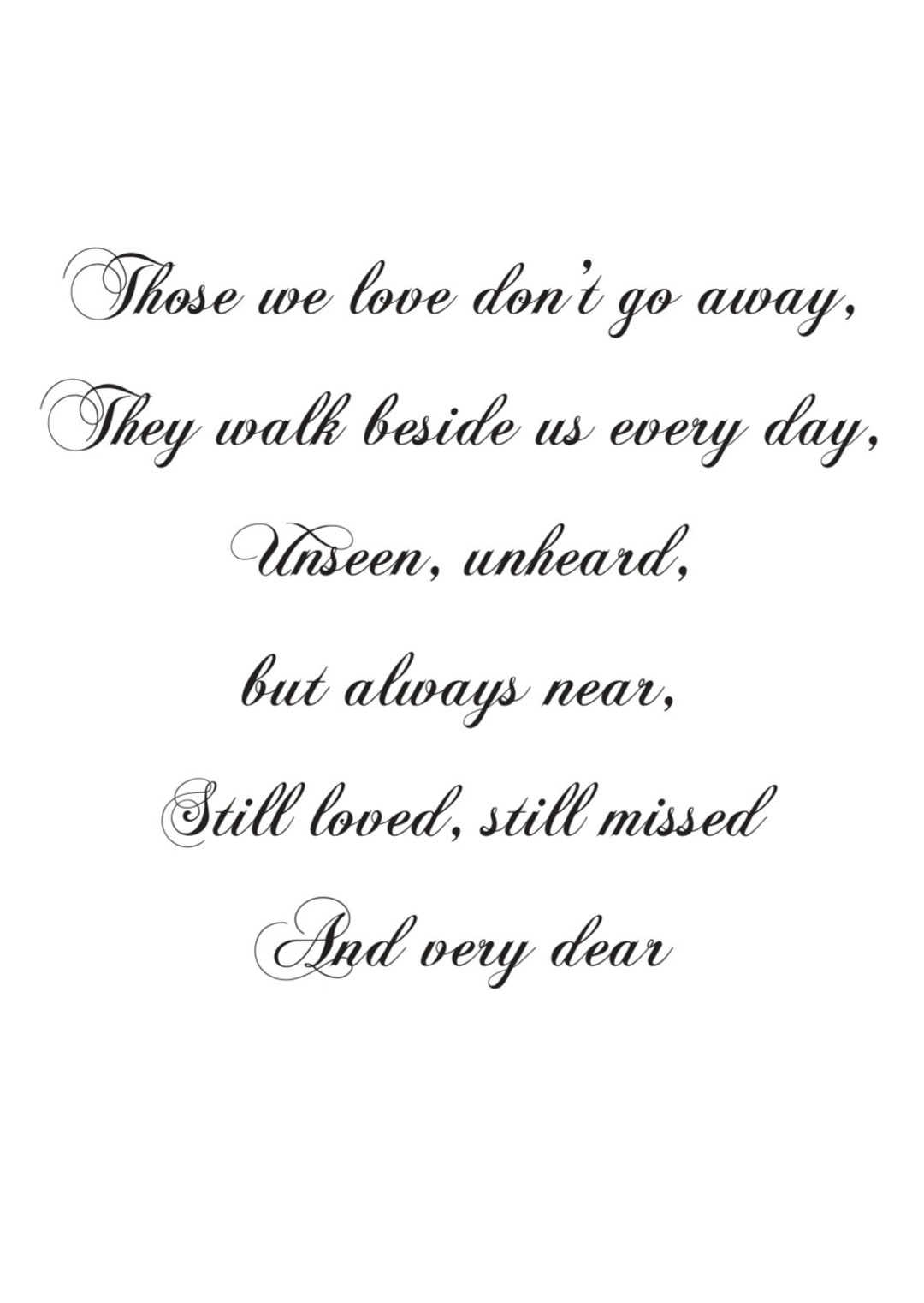 Those We Love Don't Go Away Poem, Funeral Poem, Missing You ...