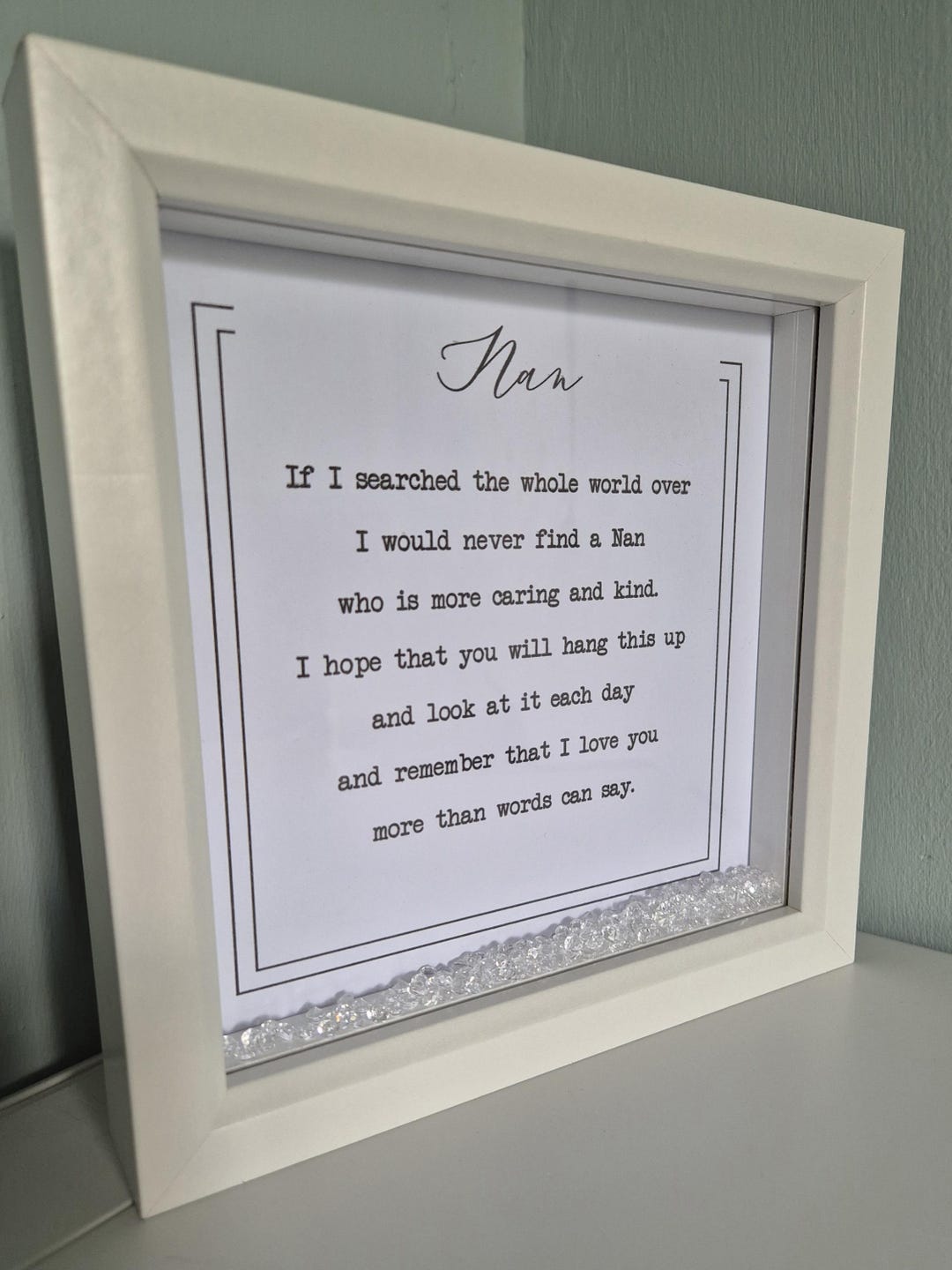 Nan Scatter Crystal Frame, Nan Gift, Nan Birthday, Nan Personalised ...