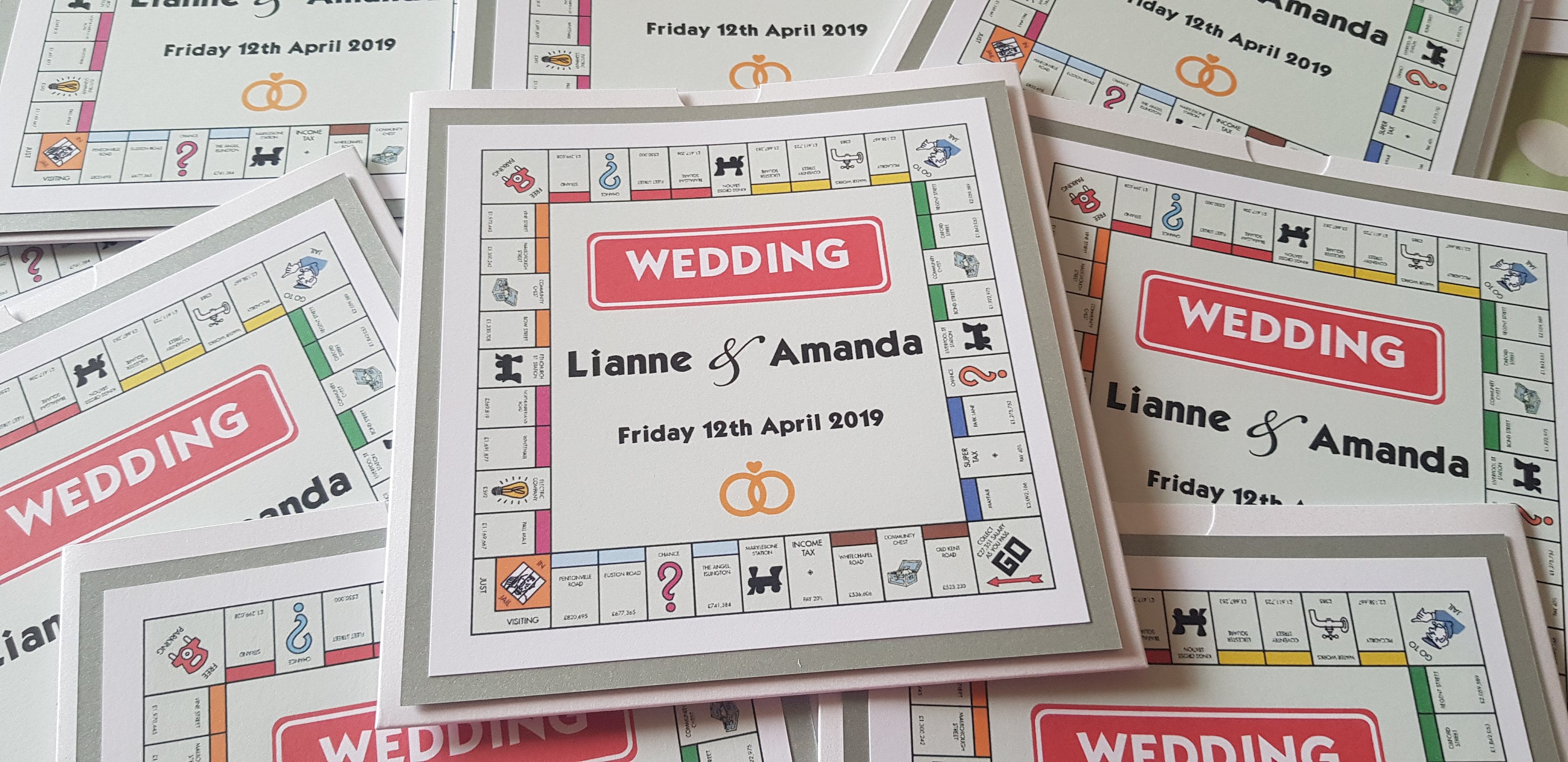 Monopoly Theme Wedding Invitation, Board Game Wedding Theme, Board Game ...