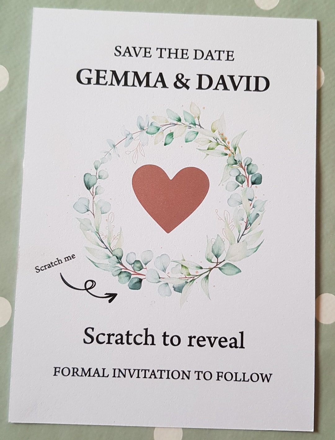 Save the Date, Scratch Save the Date Card, Wedding Save the Date, Date ...