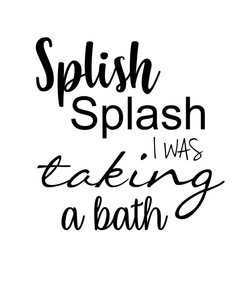 Splish Splash Bath Print, Digital Print, Digital Download, Home Decor ...