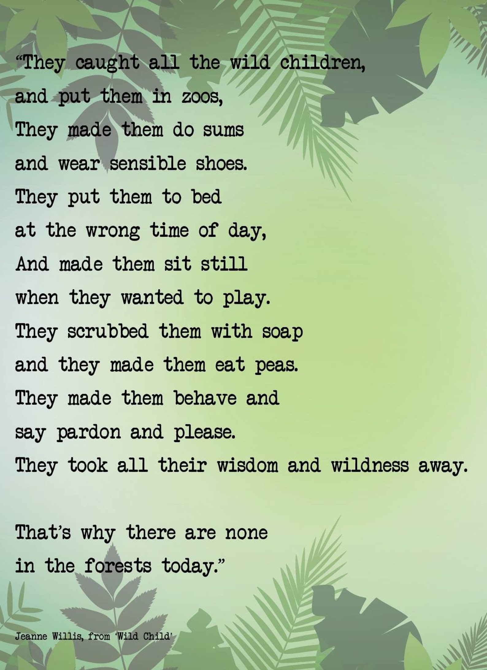 Wild Children Print Design Print Wild Child Decor Home - Etsy