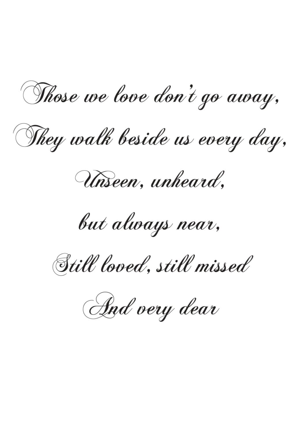 Those We Love Don't Go Away Print, Memorial Print, Digital Print, Digital Download, Funeral Poem ...