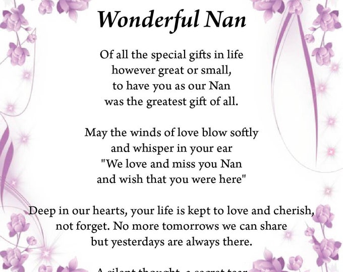 Letter From Heaven Print, to My Dearest Family, Funeral Poem, Missing ...