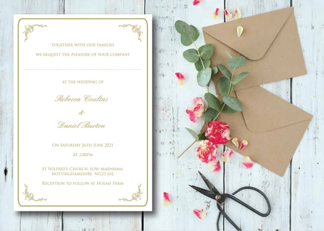 Classy Wedding Invitation Simple Wedding Invite Modern - Etsy