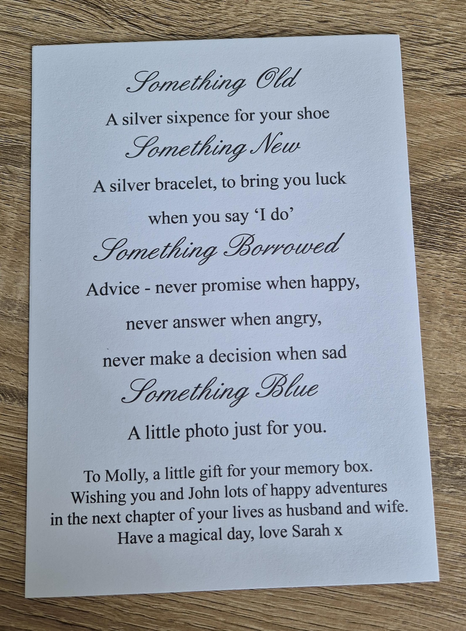 Letter to the Bride, Personalised Bride Letter, Best Friend Wedding Day ...