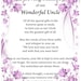 Uncle in Loving Memory Print, Funeral Poem, Missing You, Bereavement ...