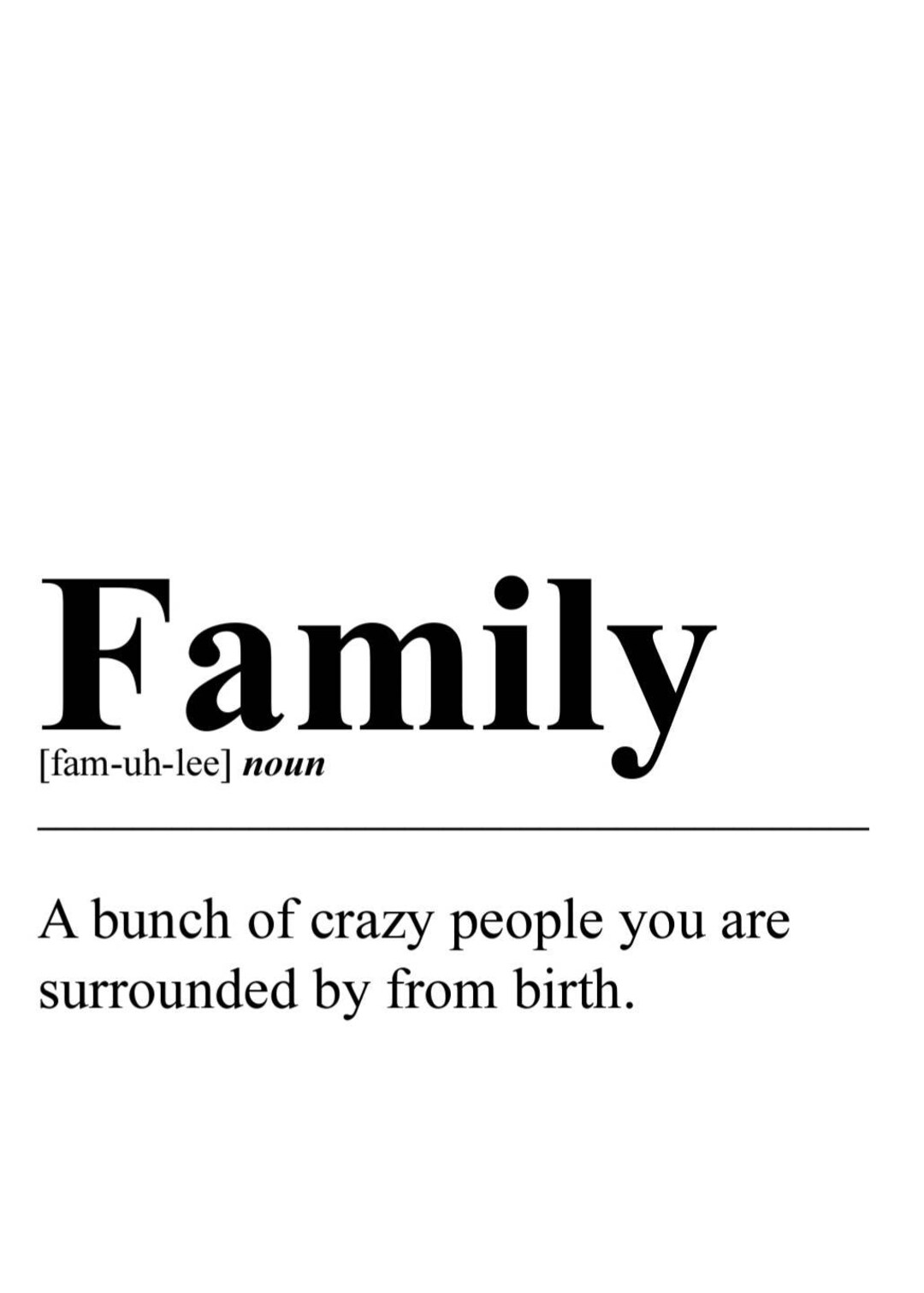 Family Definition Print, A4 Print, Gift for Him, Gift for Her, Family ...