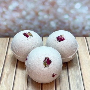 3 Pack Relaxing Rosé Lux Bath Bombs: Bath Bomb Set, Bath Bomb Gift Set ...