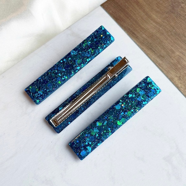 Blue Hair Clip - Etsy