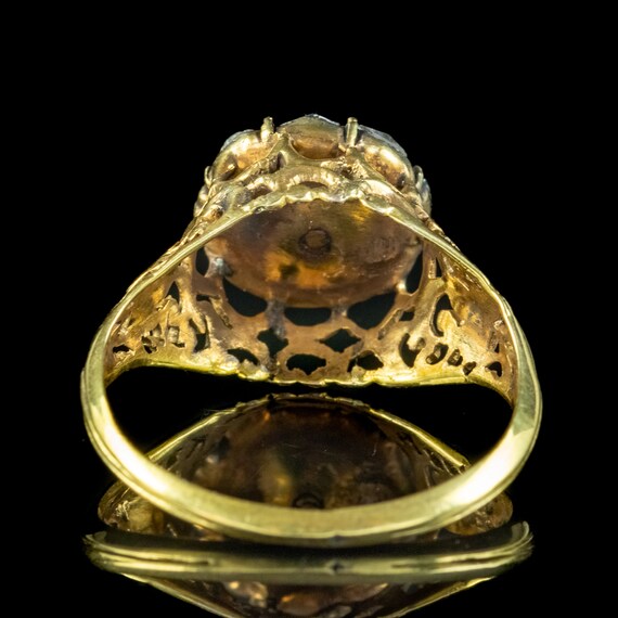 Antique Georgian Rose Cut Diamond Cluster Ring 1.5ct … - Gem Antique Georgian Rose Cut Diamond Cluster Ring 1.5ct … - Gem