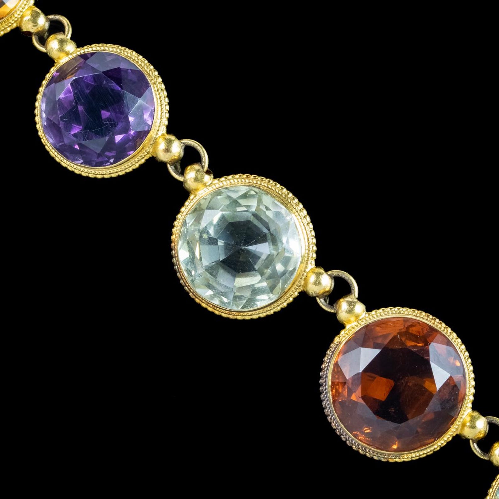 Antique Victorian Harlequin Gemstone Necklace 18ct Gold - Etsy