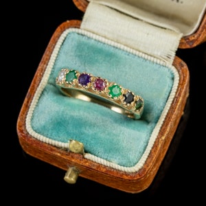 Dearest Gemstone Ring 9ct Yellow Gold - Etsy UK