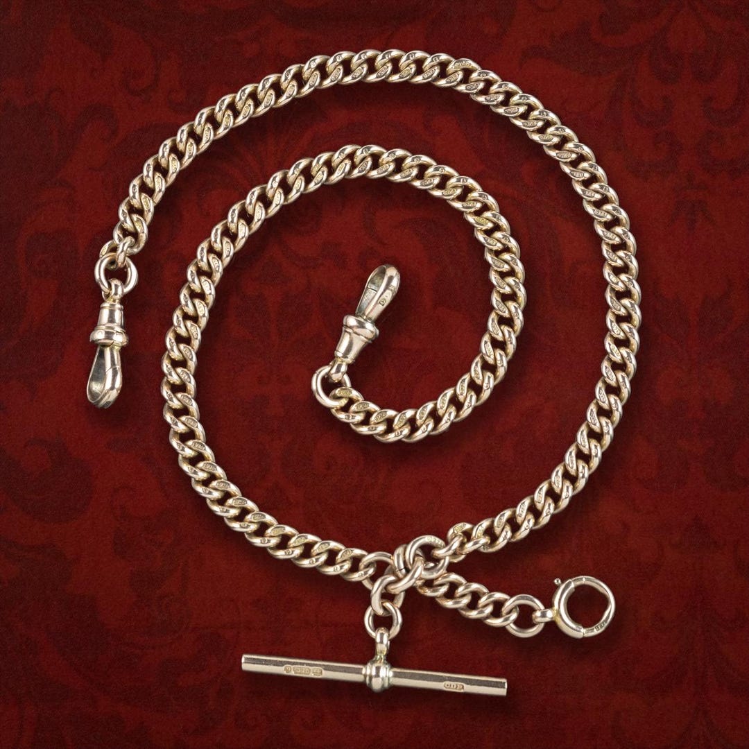 Antique Victorian Albert Chain 9ct Gold - Etsy