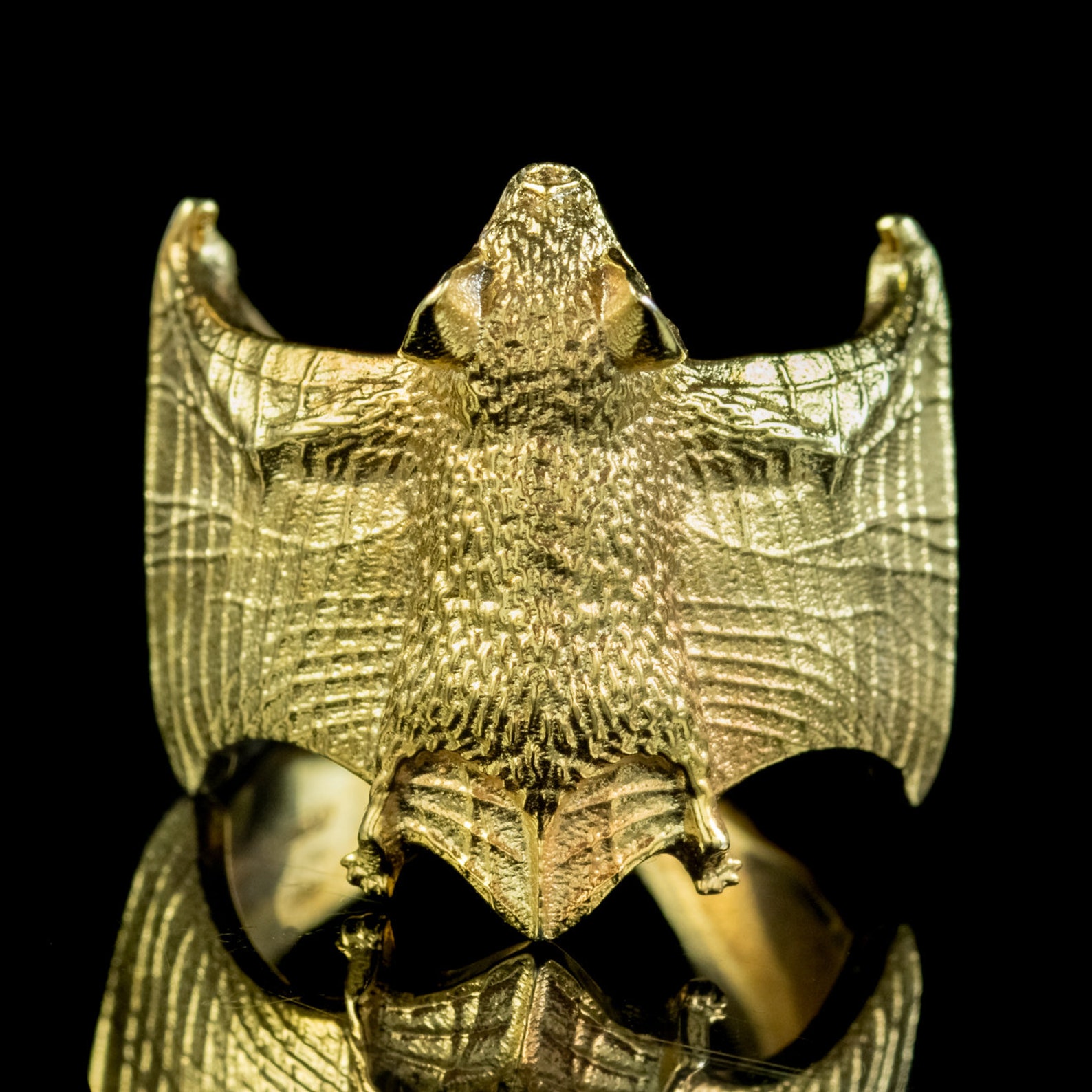 Diamond Bat Ring Sterling Silver 18ct Gold Gilt - Etsy UK