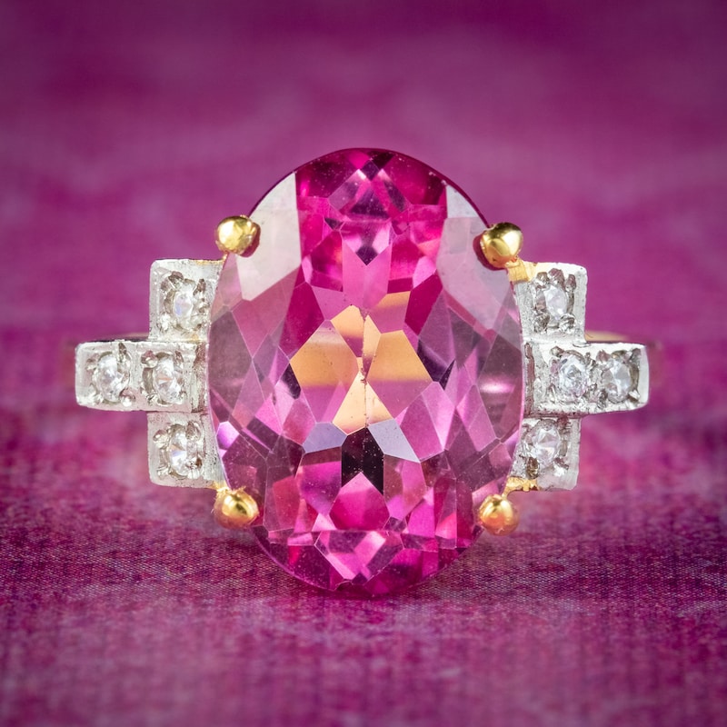 Pink Cz Ring - Etsy