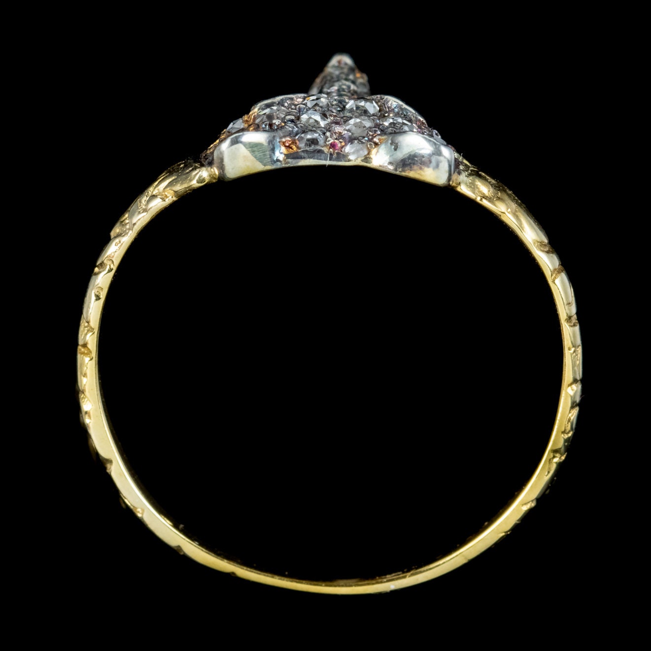 Victorian Style Diamond Fox Ring Ruby Eyes - Etsy UK