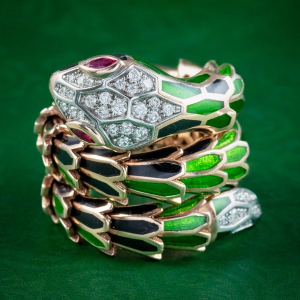 Enamel Snake Ring - Etsy
