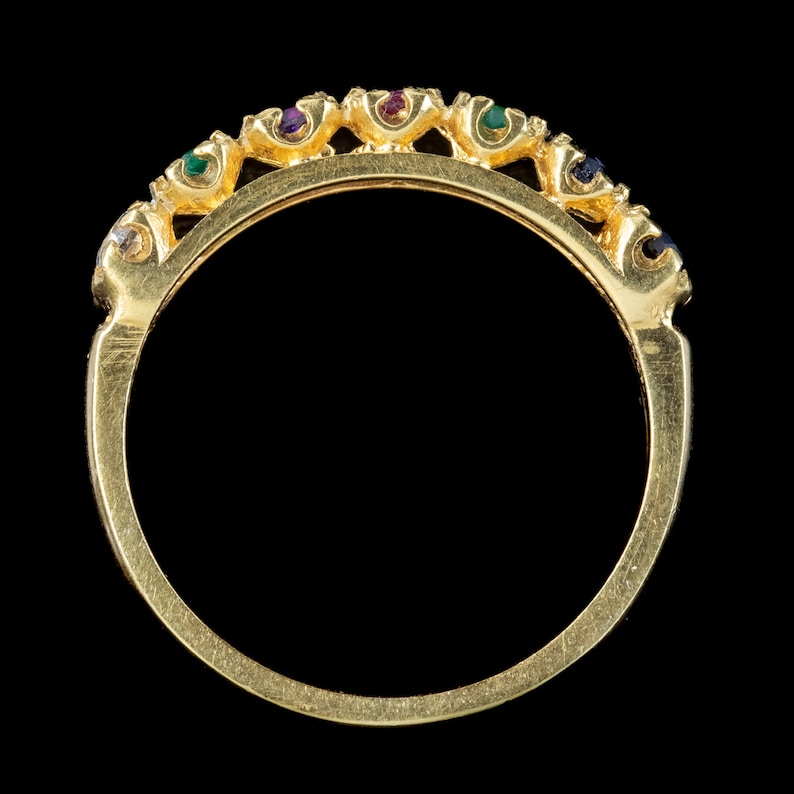 Victorian Style Acrostic Dearest Gemstone Ring - Etsy