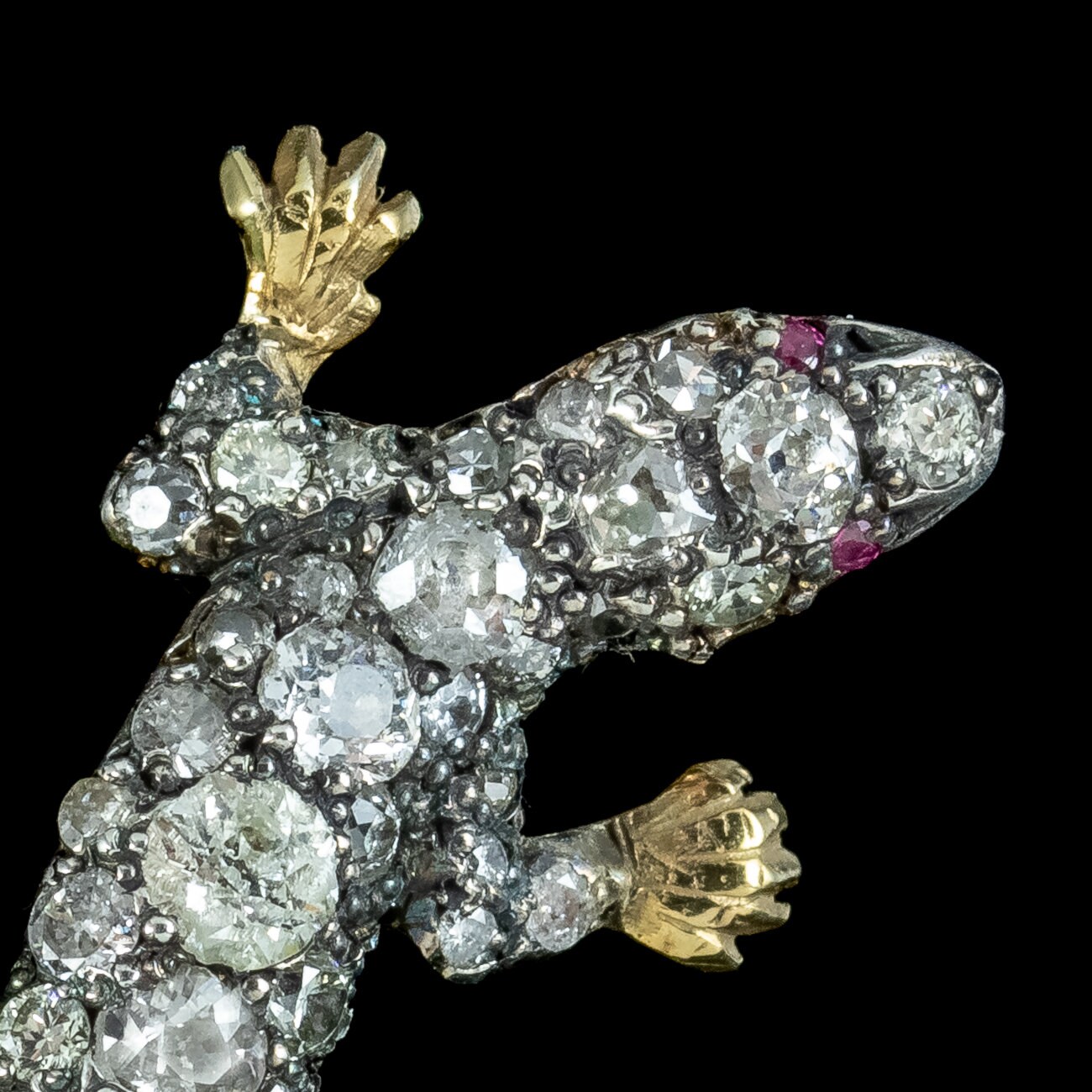 Victorian Style Diamond Lizard Brooch 2ct Total - Etsy