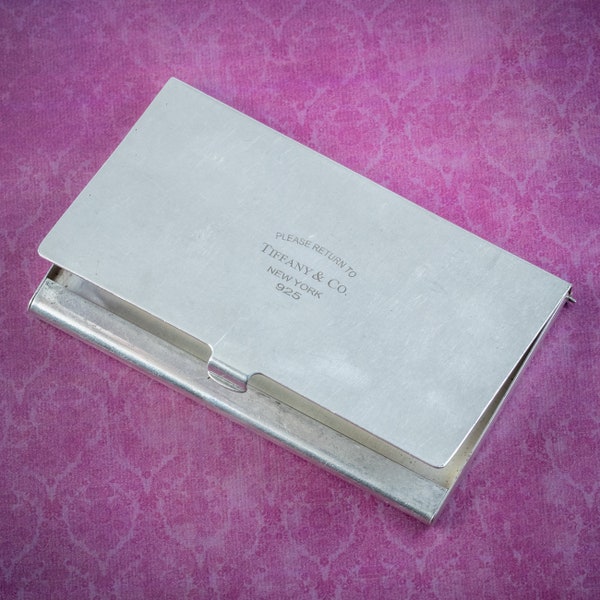 Silver Card Case - Etsy