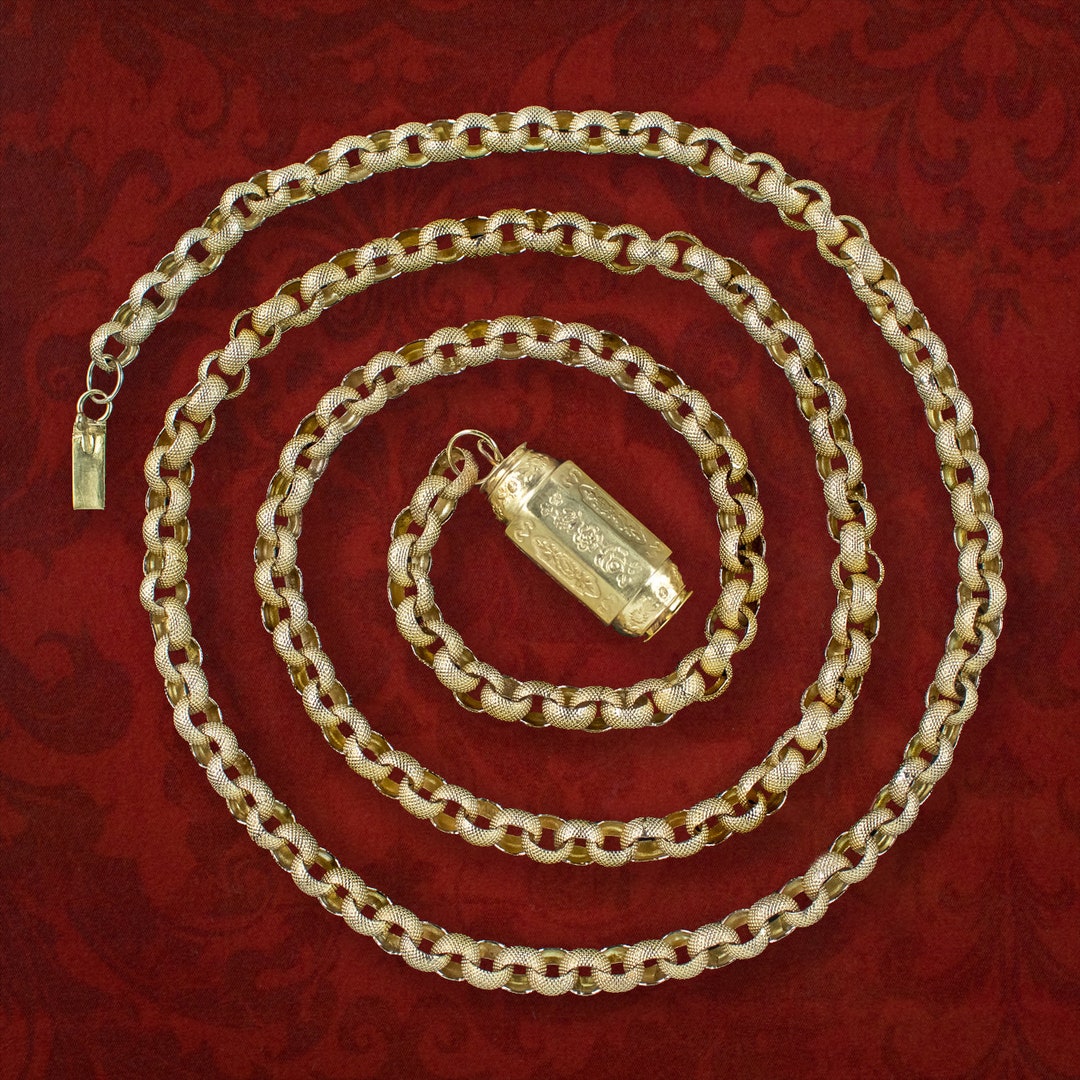 Antique Georgian Guard Chain Pinchbeck 18ct Gold - Etsy