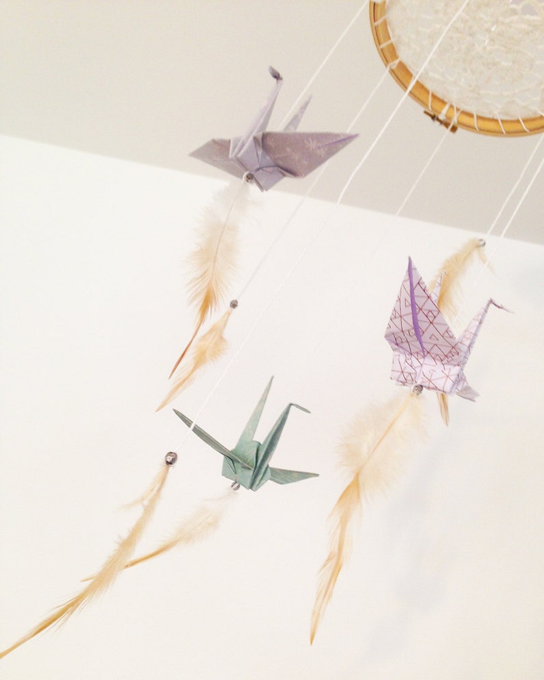 Small Crochet & Origami Mobile - Etsy Australia