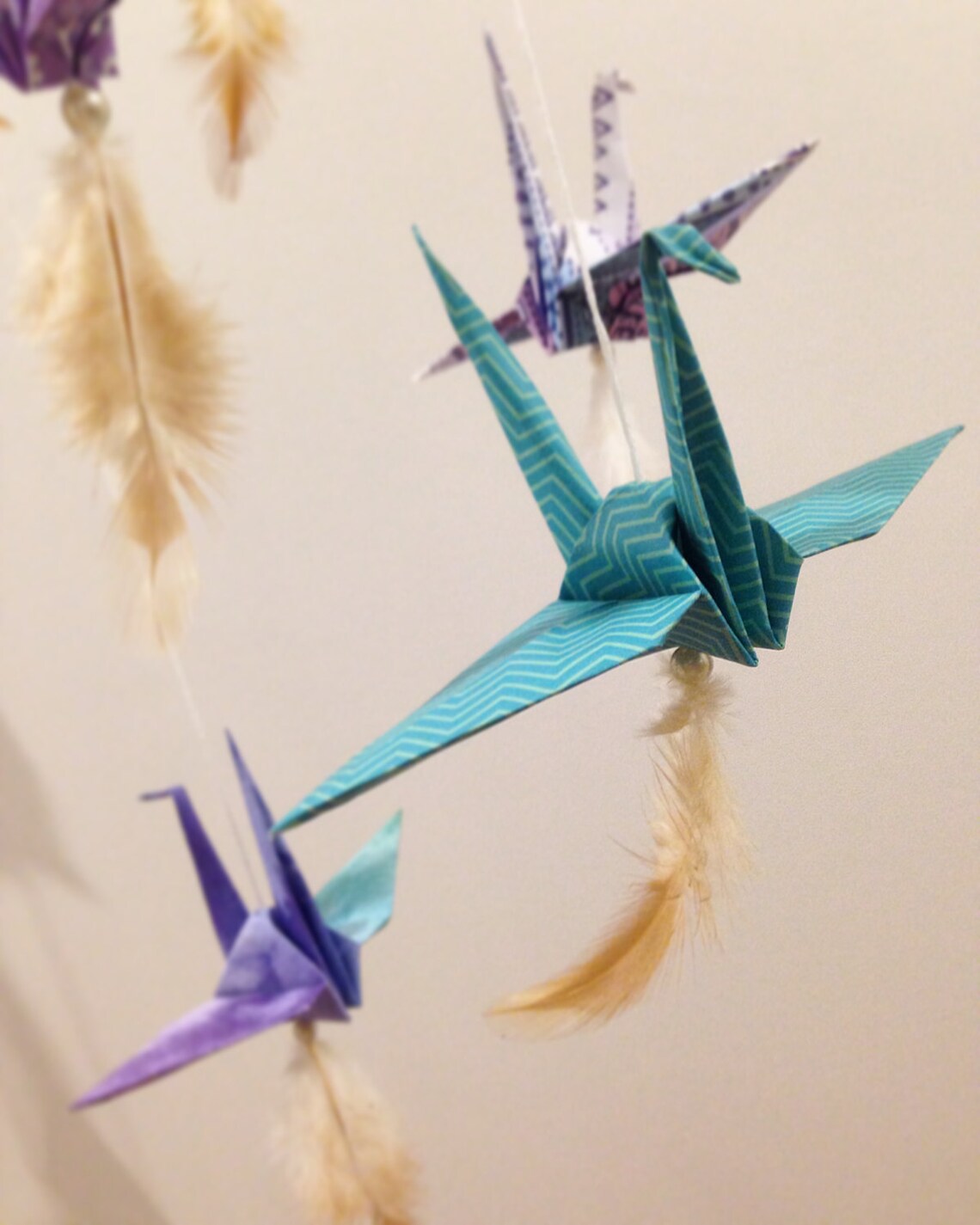 Small Crochet & Origami Mobile - Etsy Australia