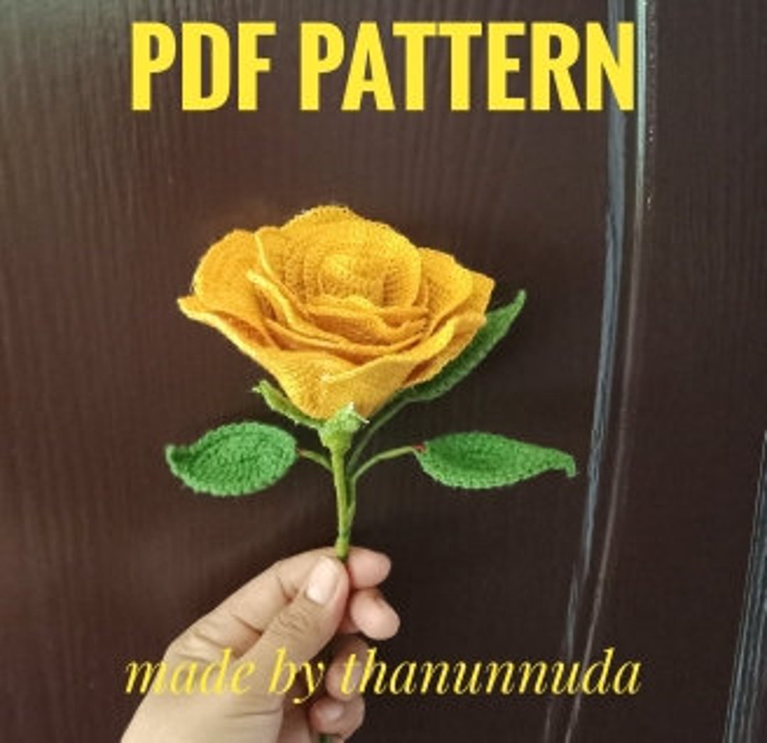Crochet Flower PATTERN, Crochet Pattern, Open Rose Flowers Pattern,rose ...