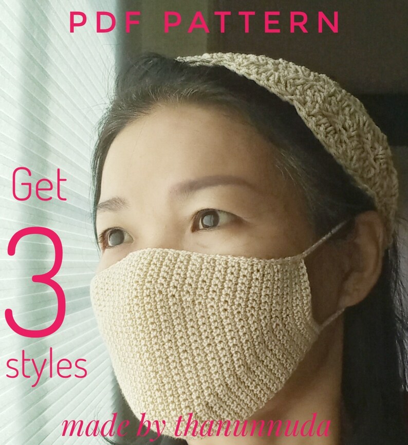 Crochet Face Mask Pattern easy Crochet Face Mask Pattern PDF | Etsy