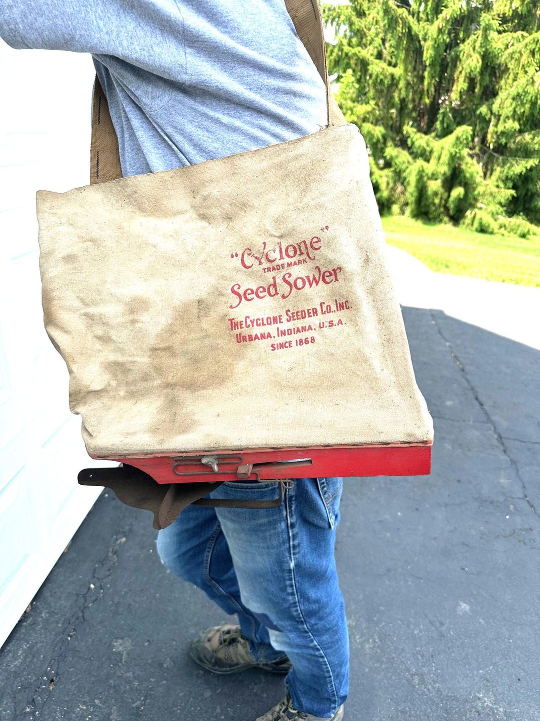 Vintage Cyclone Seed Sower Bag and Gear Handle, 1920s, Farm Tool - Etsy