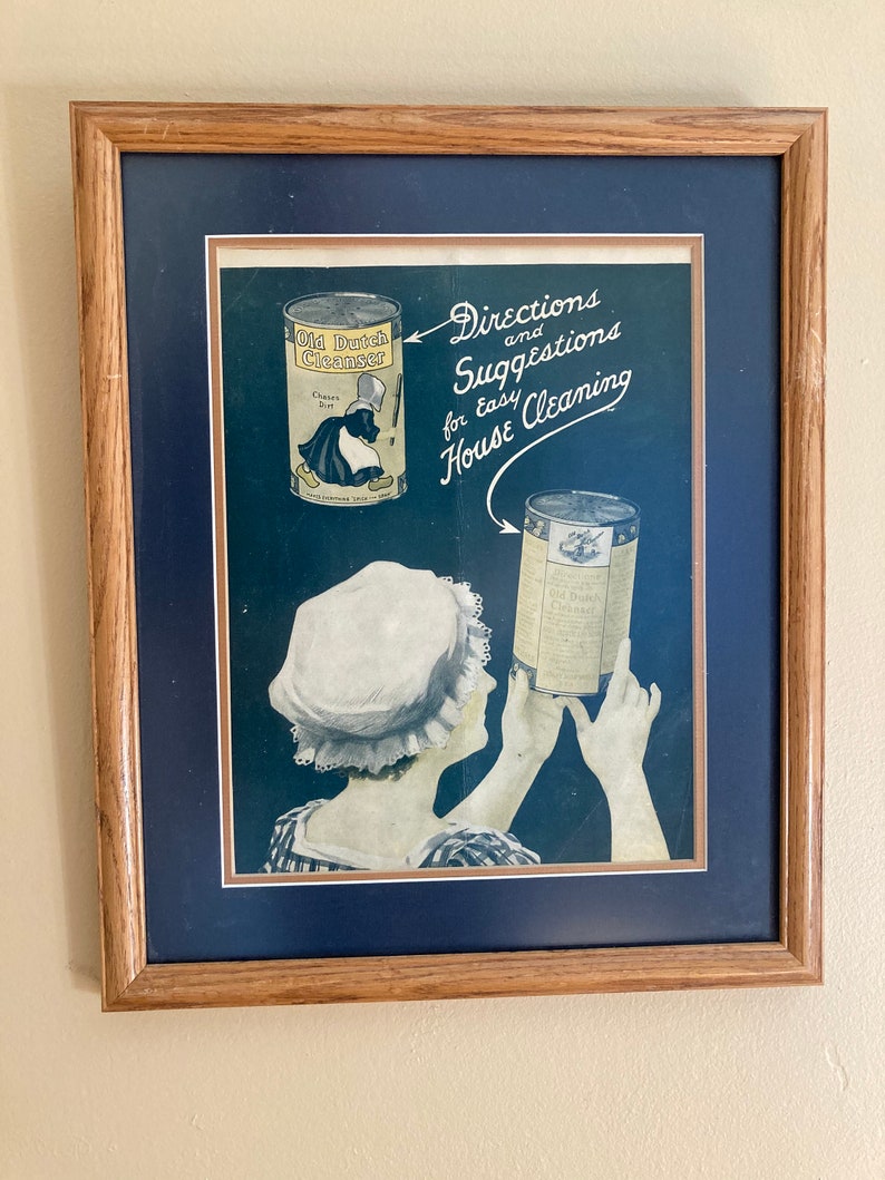 Vintage Framed Old Dutch Cleanser Advertisement Antique Ad - Etsy