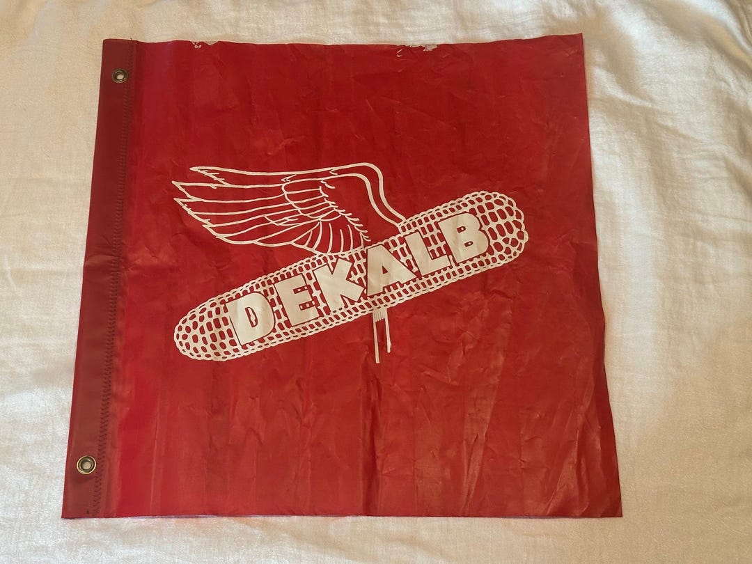 Vintage Dekalb Seed Corn Safety Flag: Embossed Plastic, 16"x16" - Etsy