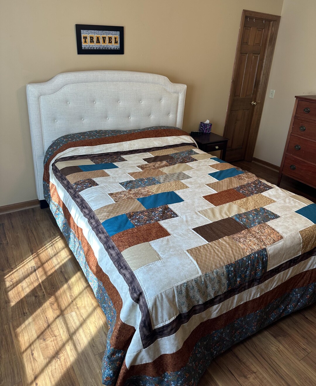 Hand Quilted Queen Quilt: Fall Step Block Design, 90" X 104" - Etsy