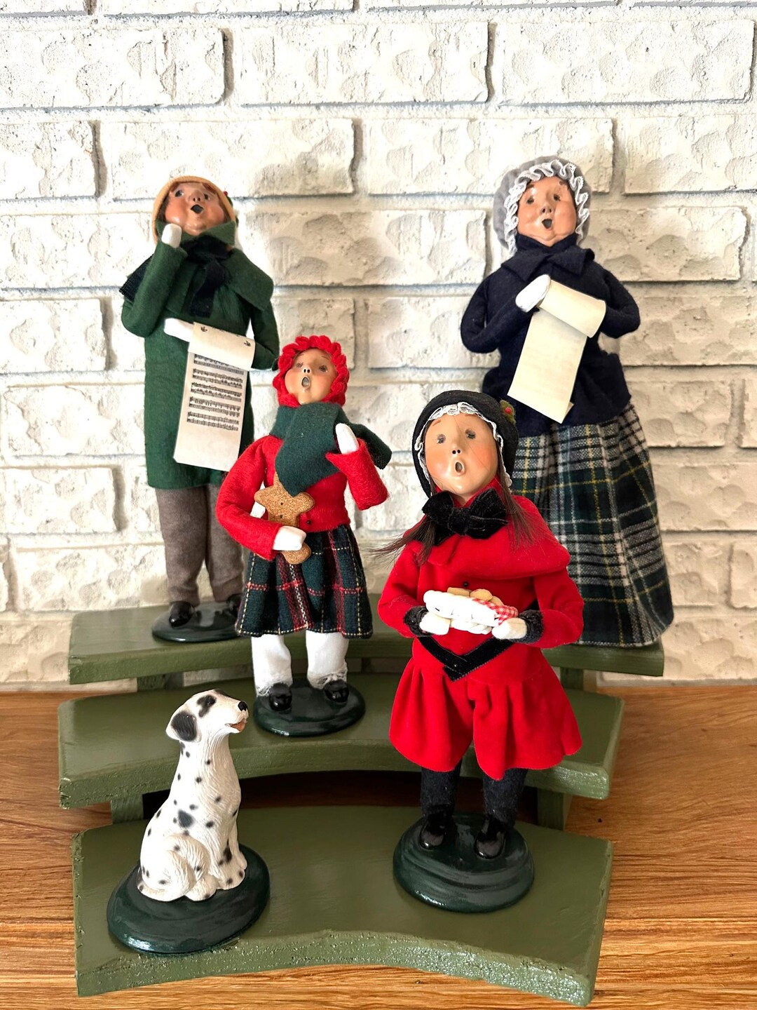 Byers Choice Caroler Display Bleachers: Moss Green Wood Stand - Etsy