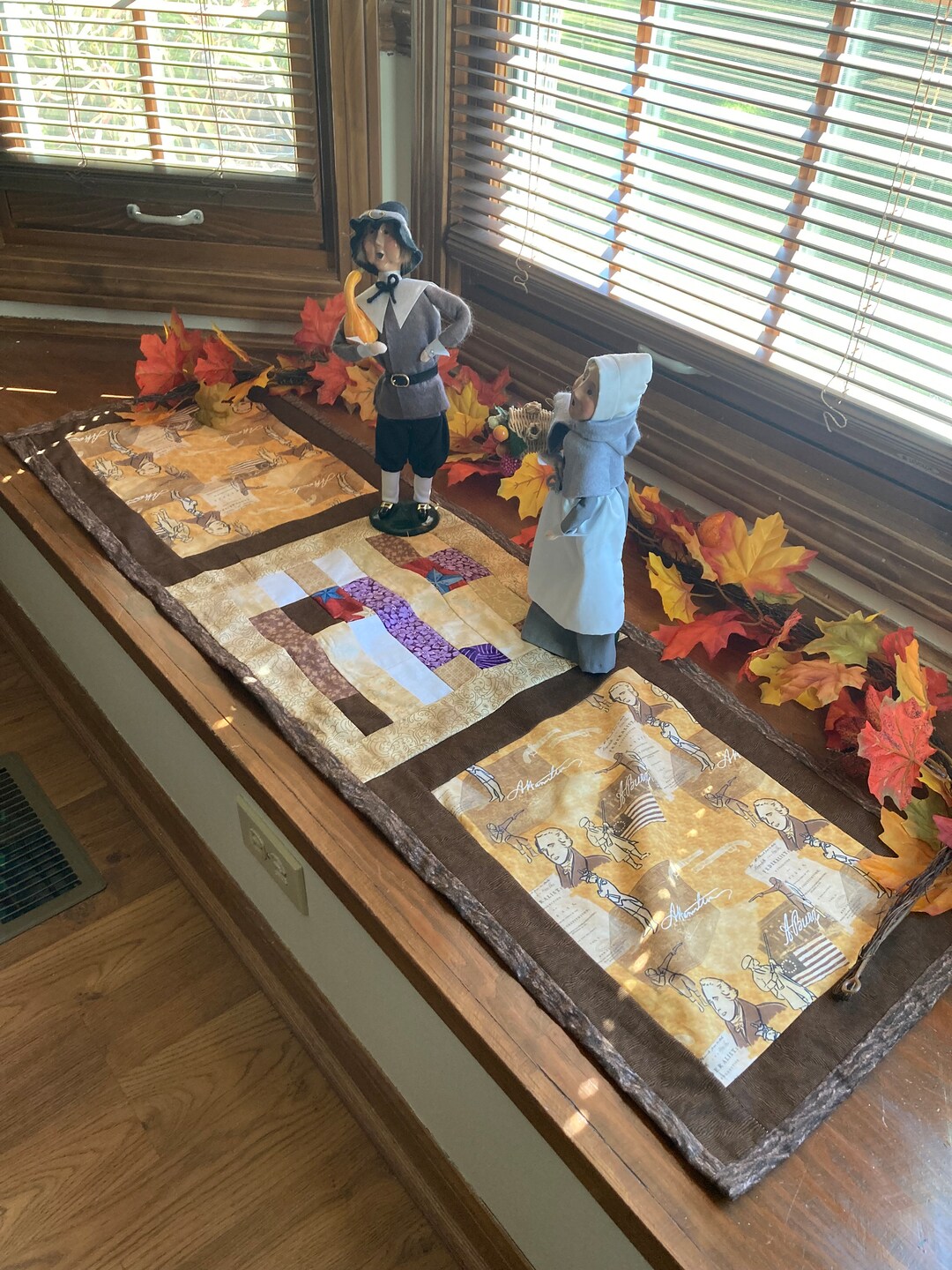 Hamilton Musical Table Runner: American Flag, Alexander Hamilton ...