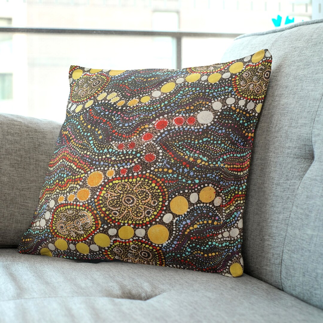 Aboriginal Artist Cushion Covers | "goanna Dreaming" Design ...