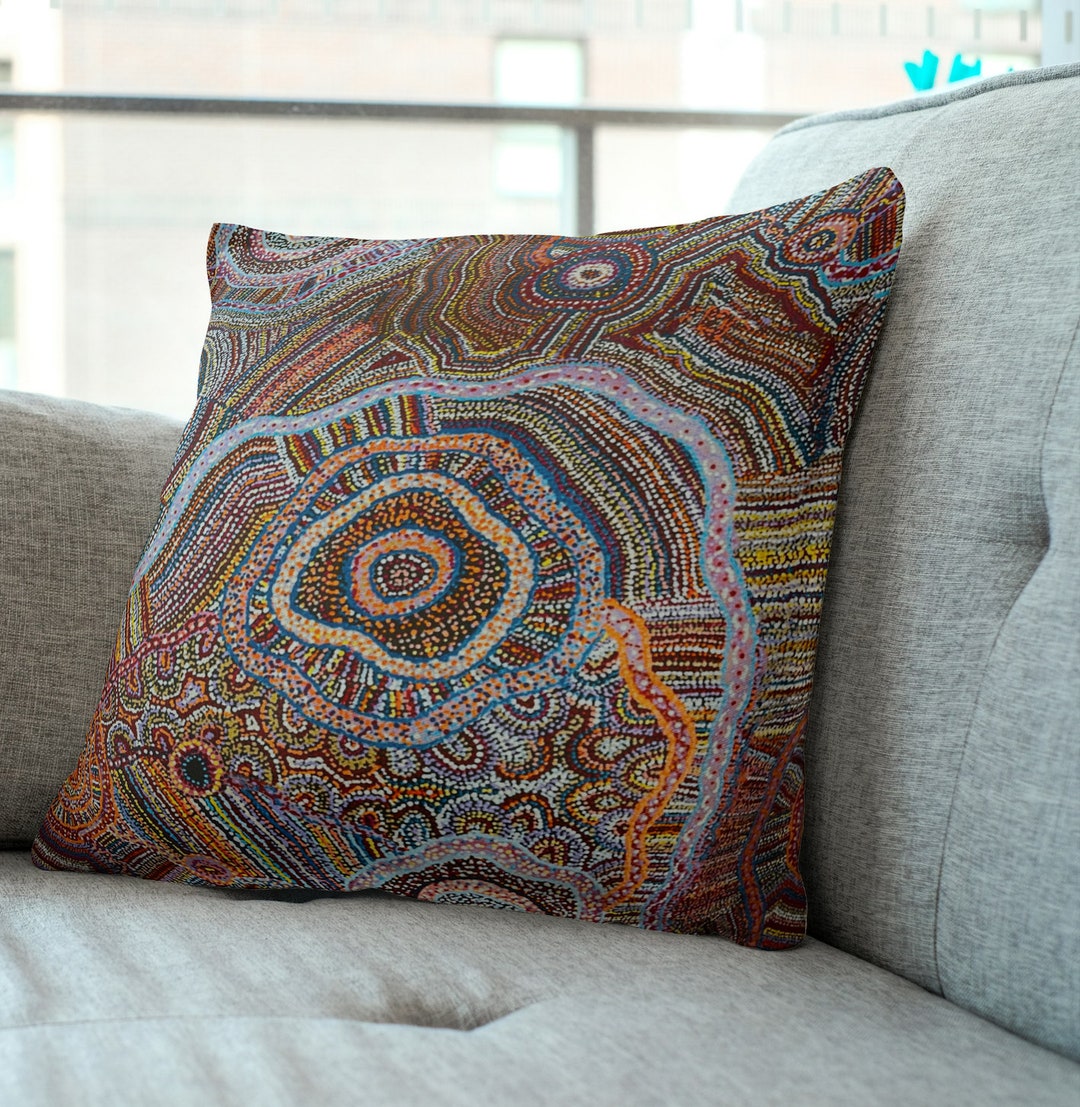 Aboriginal Cushion Covers | Australian Artist Water Dreaming | Earth ...