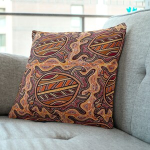 Aboriginal Turtle Cushion Covers | Indigenous Throw Pillow Covers | 18 ...
